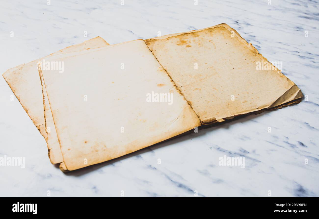 The old empty vintage style notebook for text Stock Photo - Alamy