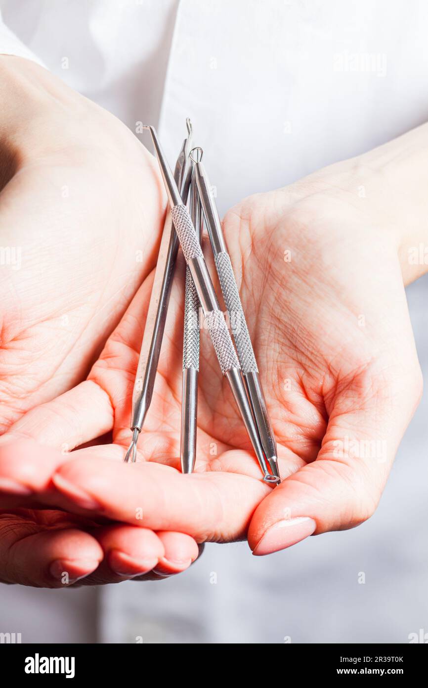 The set of different skin cleansing tools Stock Photo - Alamy