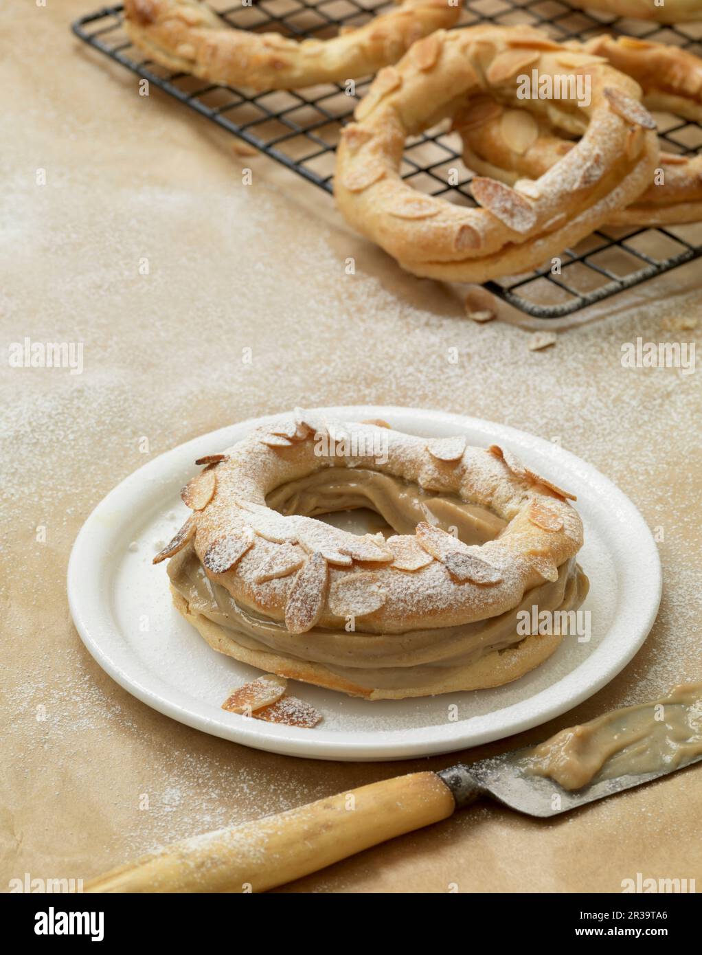 Paris Brest (brandy rings with hazelnut brittle buttercream, France ...
