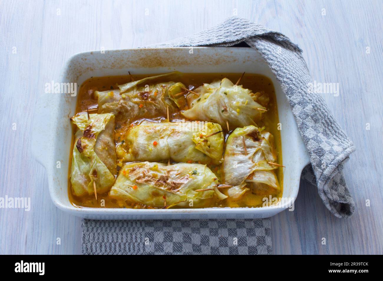Classic cabbage wraps with a minced meat filling Stock Photo - Alamy