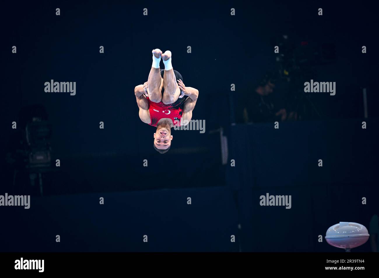 Adem Asil participating in the 2022 Munich European Gymnastics ...