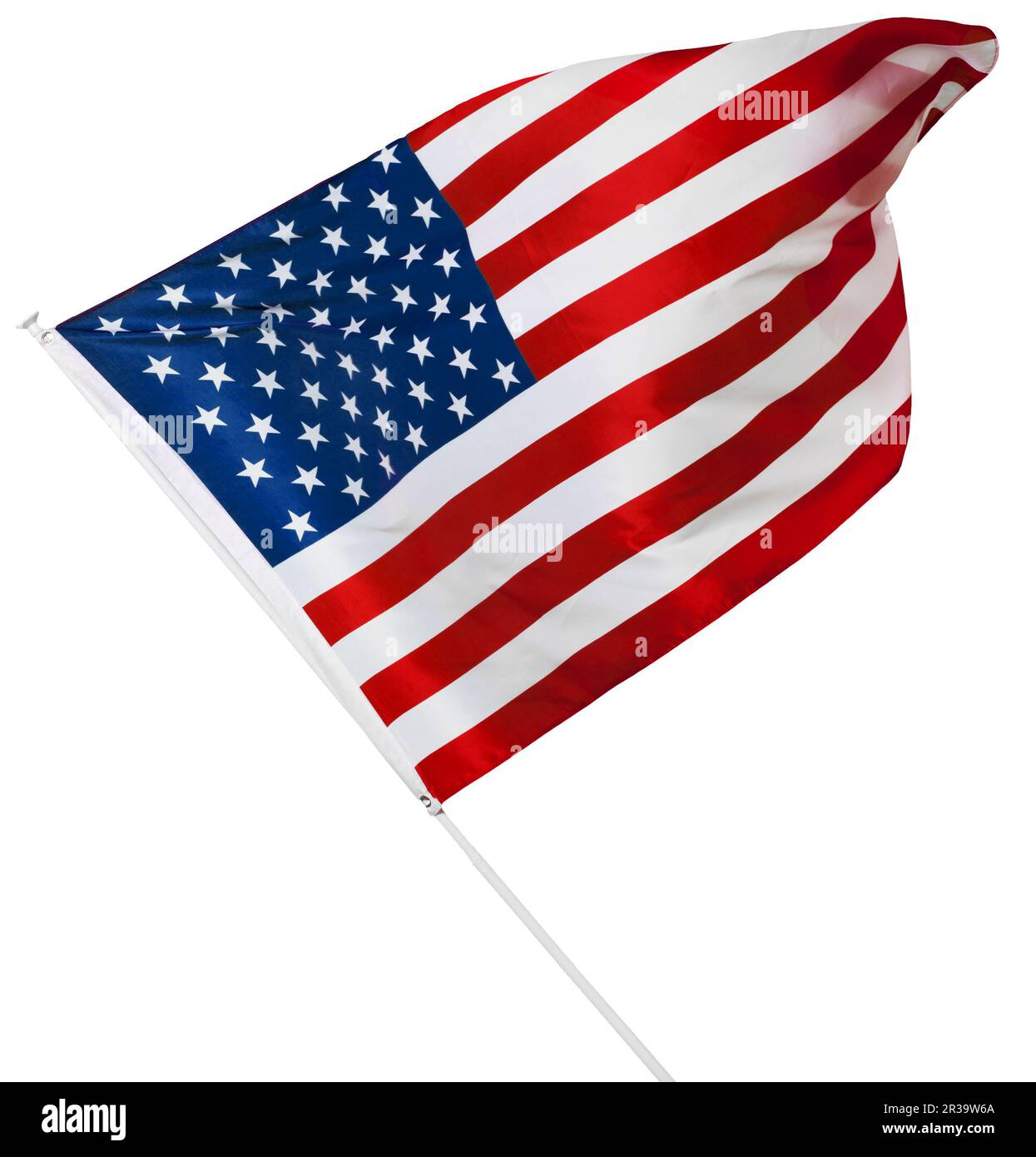 American flag isolated on white Stock Photo - Alamy