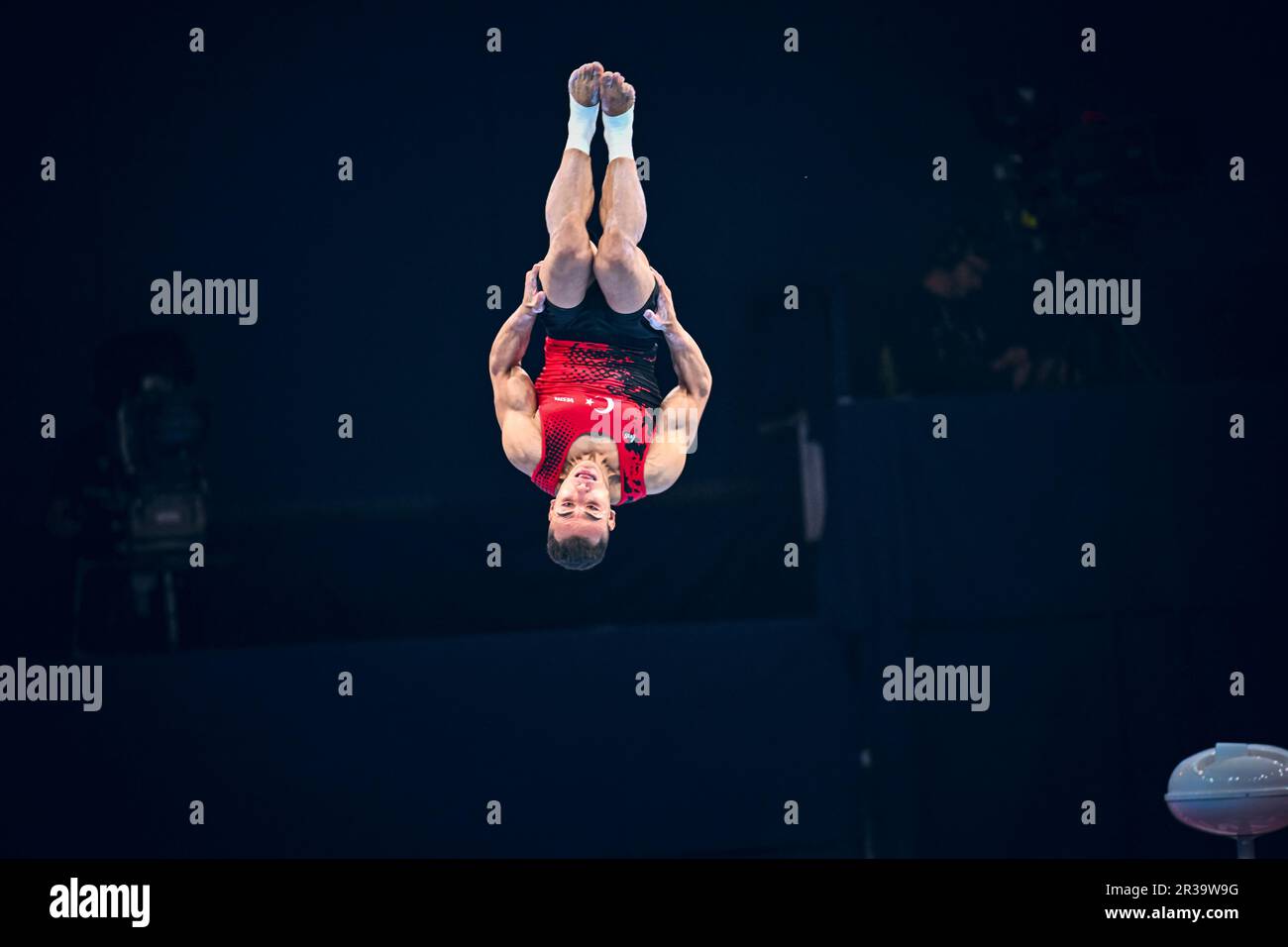 Adem Asil participating in the 2022 Munich European Gymnastics ...