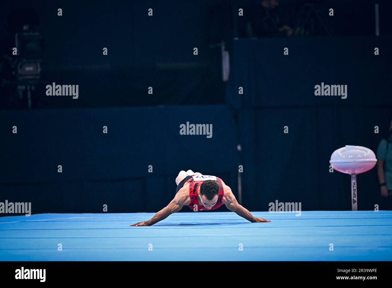 Adem Asil participating in the 2022 Munich European Gymnastics ...