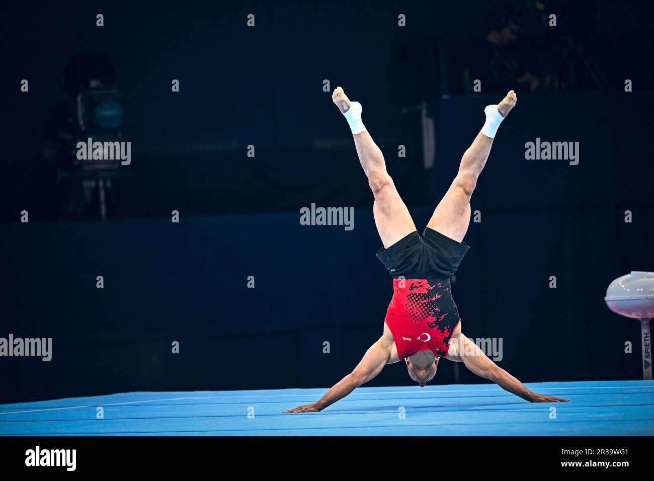 Adem Asil participating in the 2022 Munich European Gymnastics ...