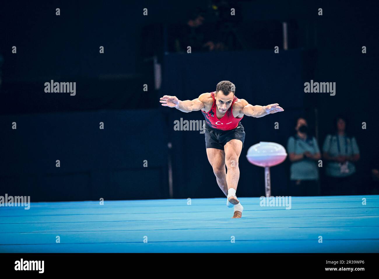 Adem Asil participating in the 2022 Munich European Gymnastics ...