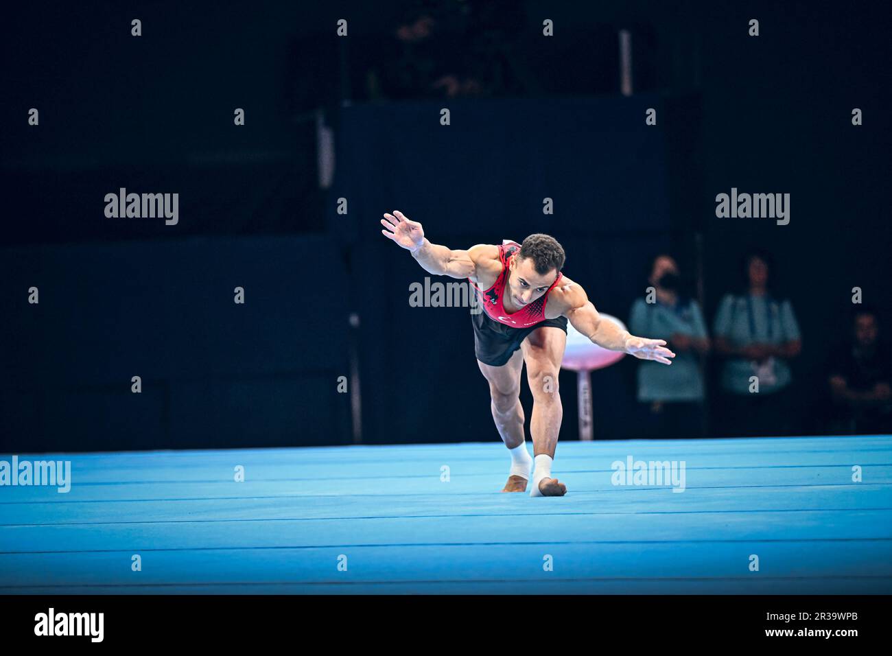Adem Asil participating in the 2022 Munich European Gymnastics ...