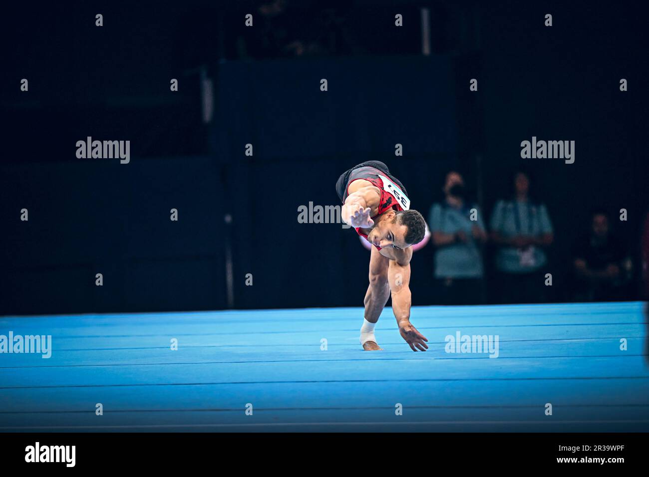 Adem Asil participating in the 2022 Munich European Gymnastics ...