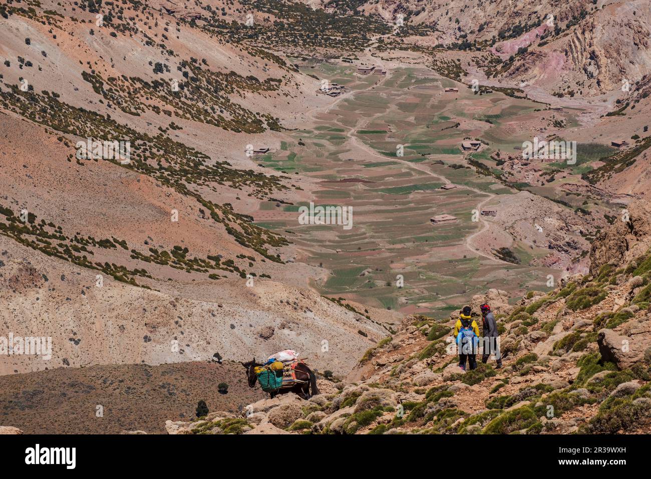 trail to Azib Ikkis via Timaratine, MGoun trek, Atlas mountain range ...
