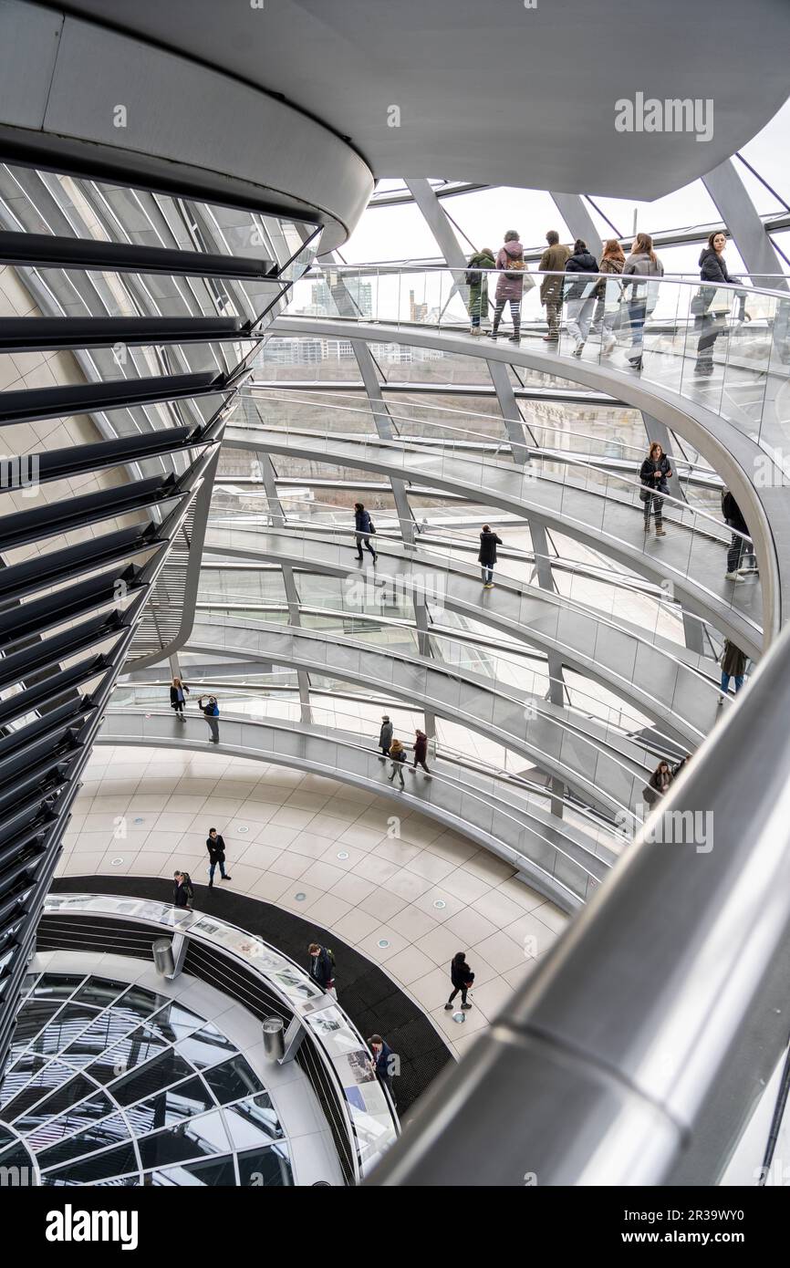 reichstag dome, designed by architect Norman Foster, Berlin, Federal ...