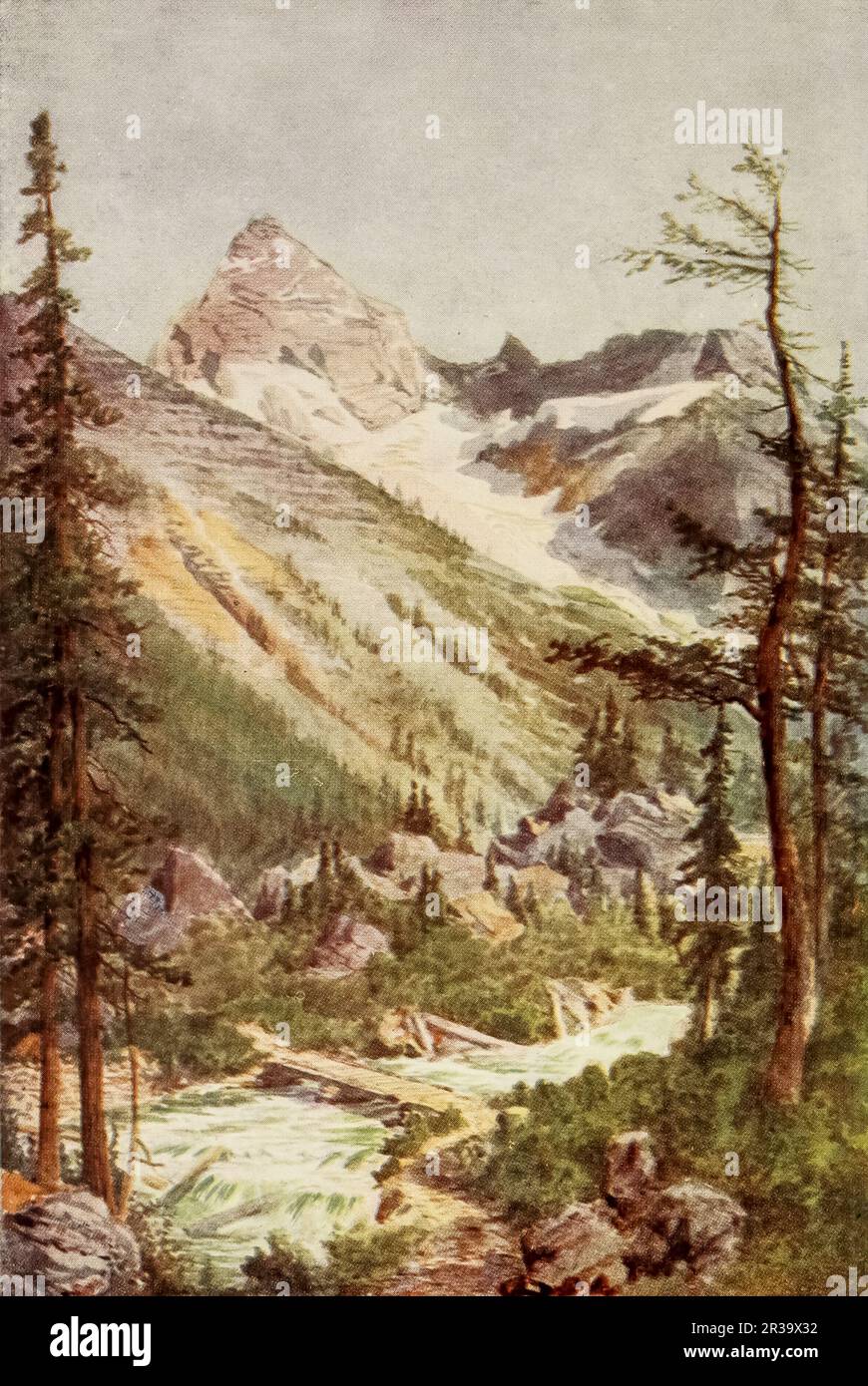Illecillewaet river below Sir Donald watercolor by Thomas Mower Martin ...