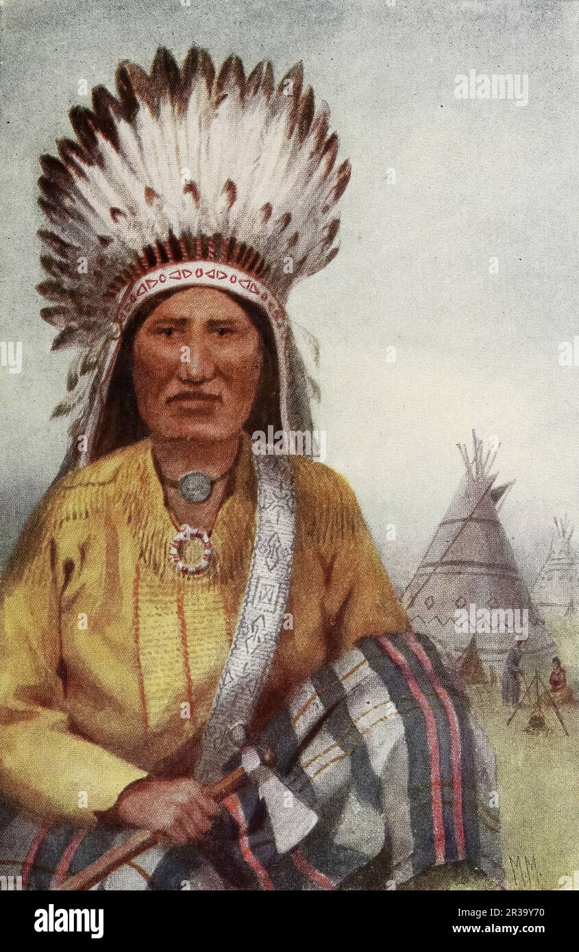 Chief in watercolor painting hi-res stock photography and images - Alamy