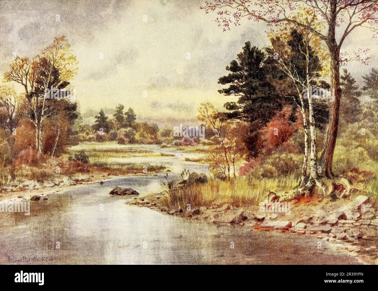 Autumn in New Brunswick watercolor by Thomas Mower Martin from the book ...