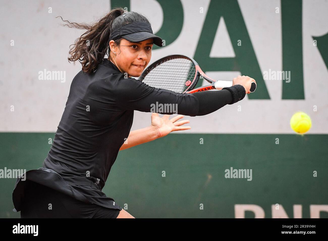 Emeline DARTRON of France during the second qualifying day of Roland ...