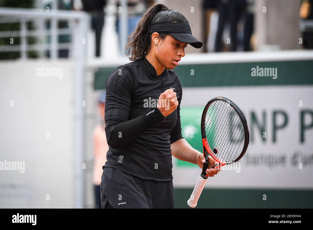 Emeline DARTRON of France celebrates his point during the second ...