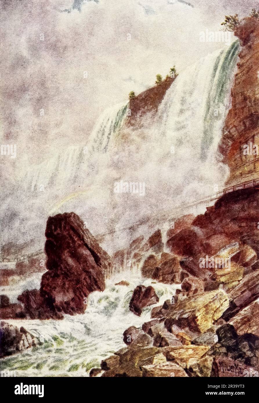 Niagara Falls watercolor by Thomas Mower Martin from the book ' Canada ...