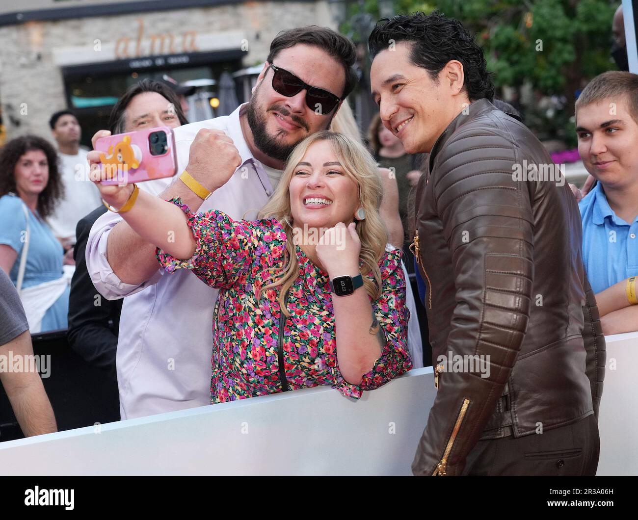 Los Angeles, USA. 22nd May, 2023. Gabriel Luna with fans at the Netflix ...