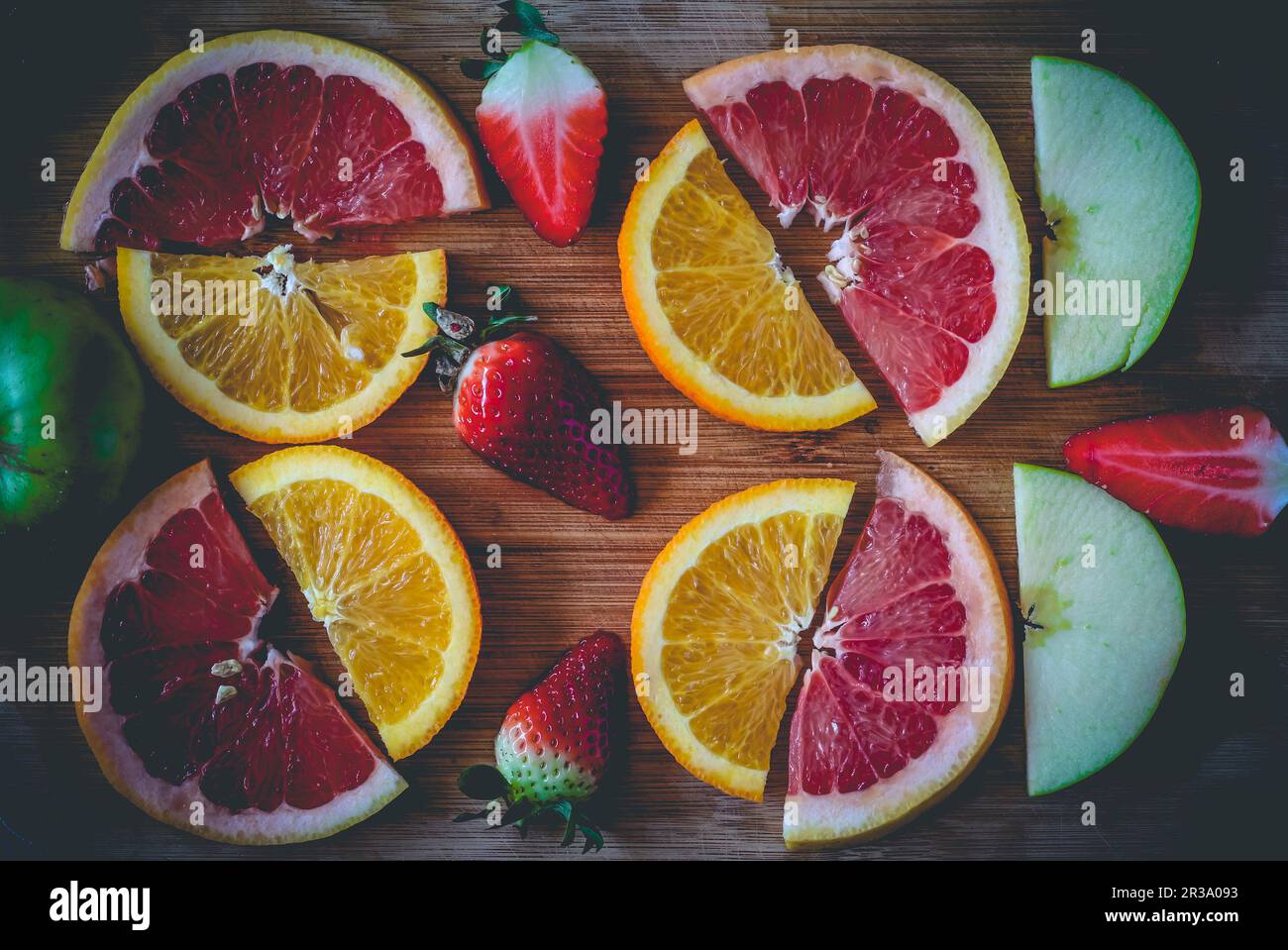 Flat fruits hi-res stock photography and images - Alamy