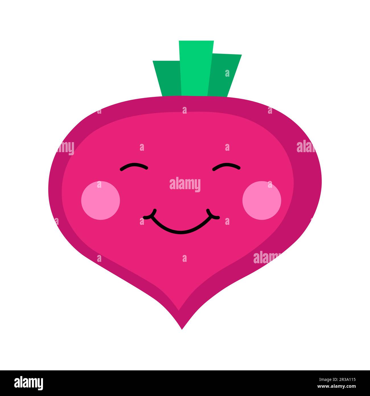 Cute, funny cartoon beet character. Emotions. Beetroot smilie. Vector ...