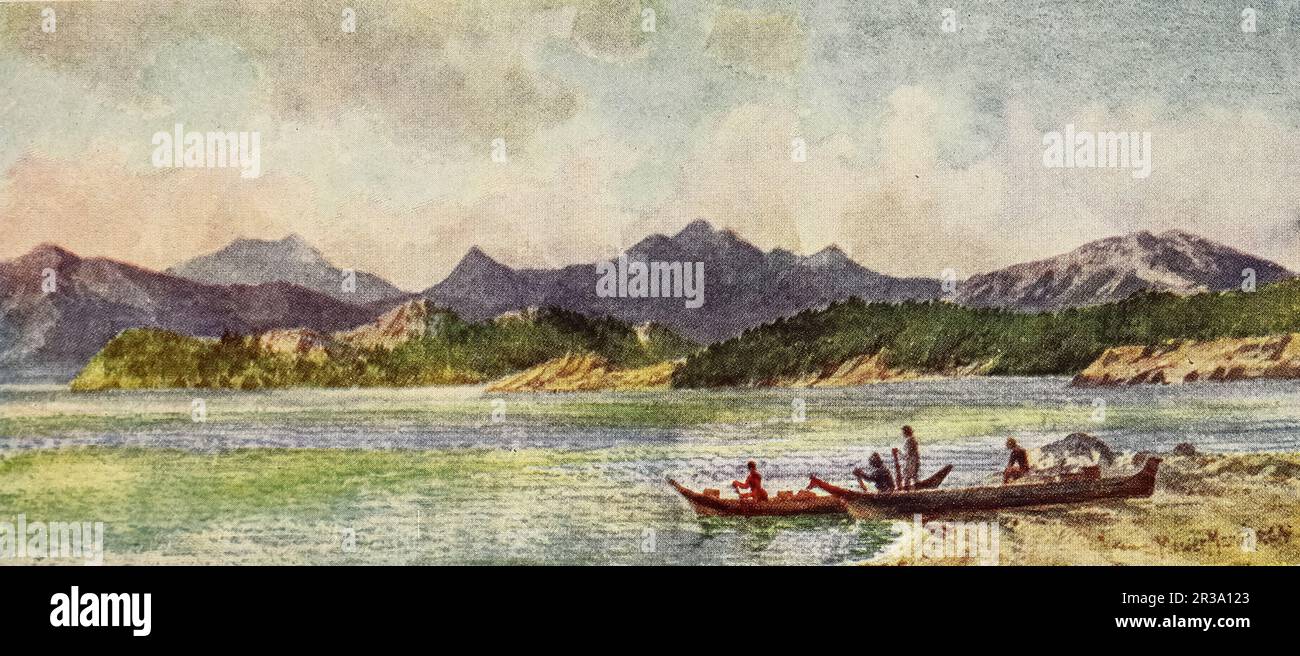 Pacific Coast near Nelson’s Island watercolor by Thomas Mower Martin ...