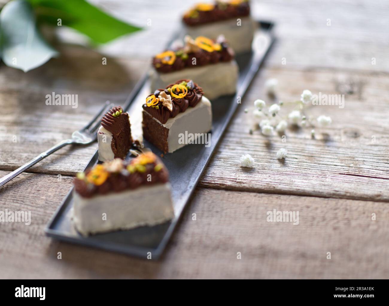 Vegan Earl Gray chocolate bars with white chocolate and dark bitter ...