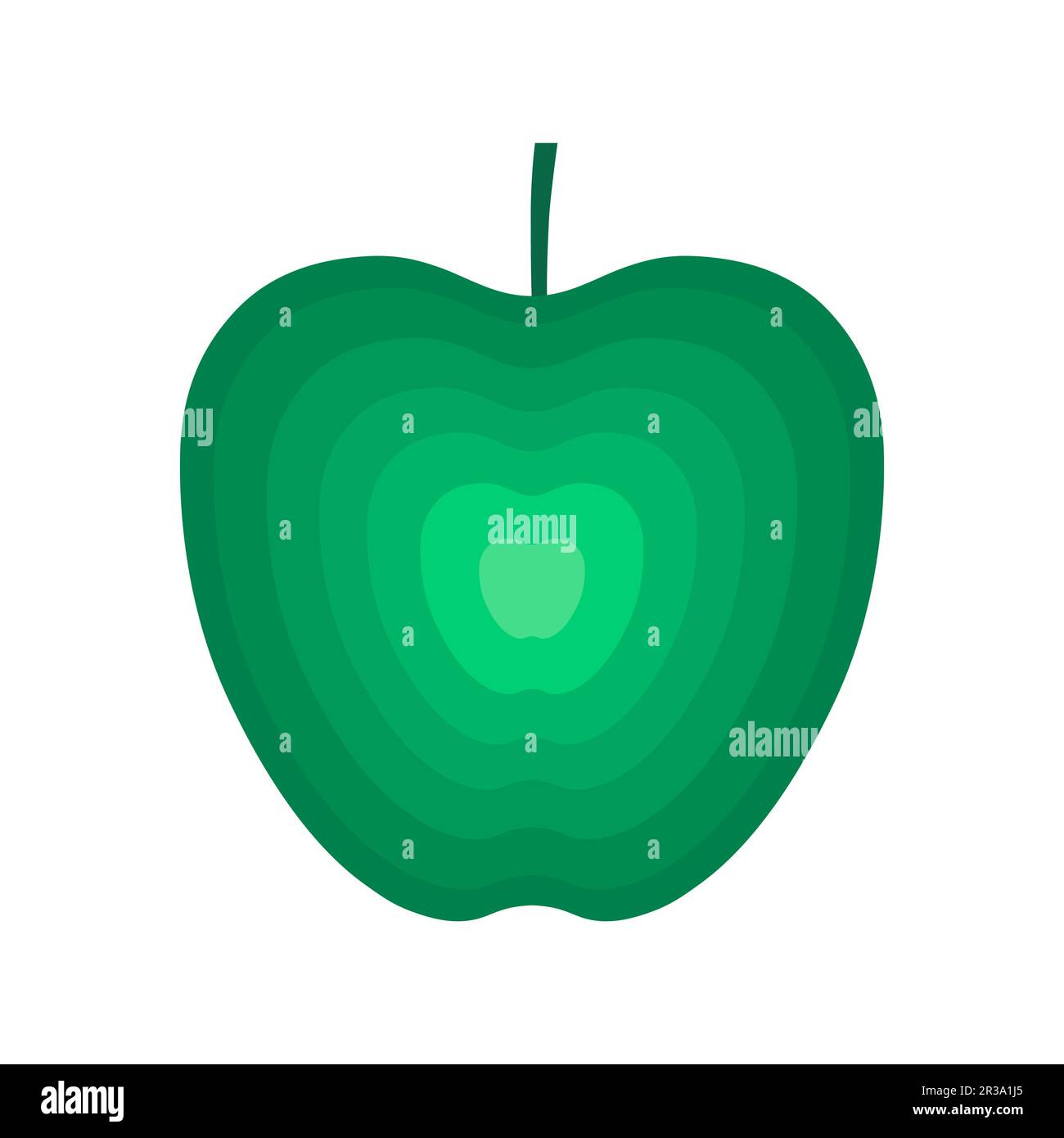 Organic apple isolated on white background. Healthy lifestyle. Vector ...