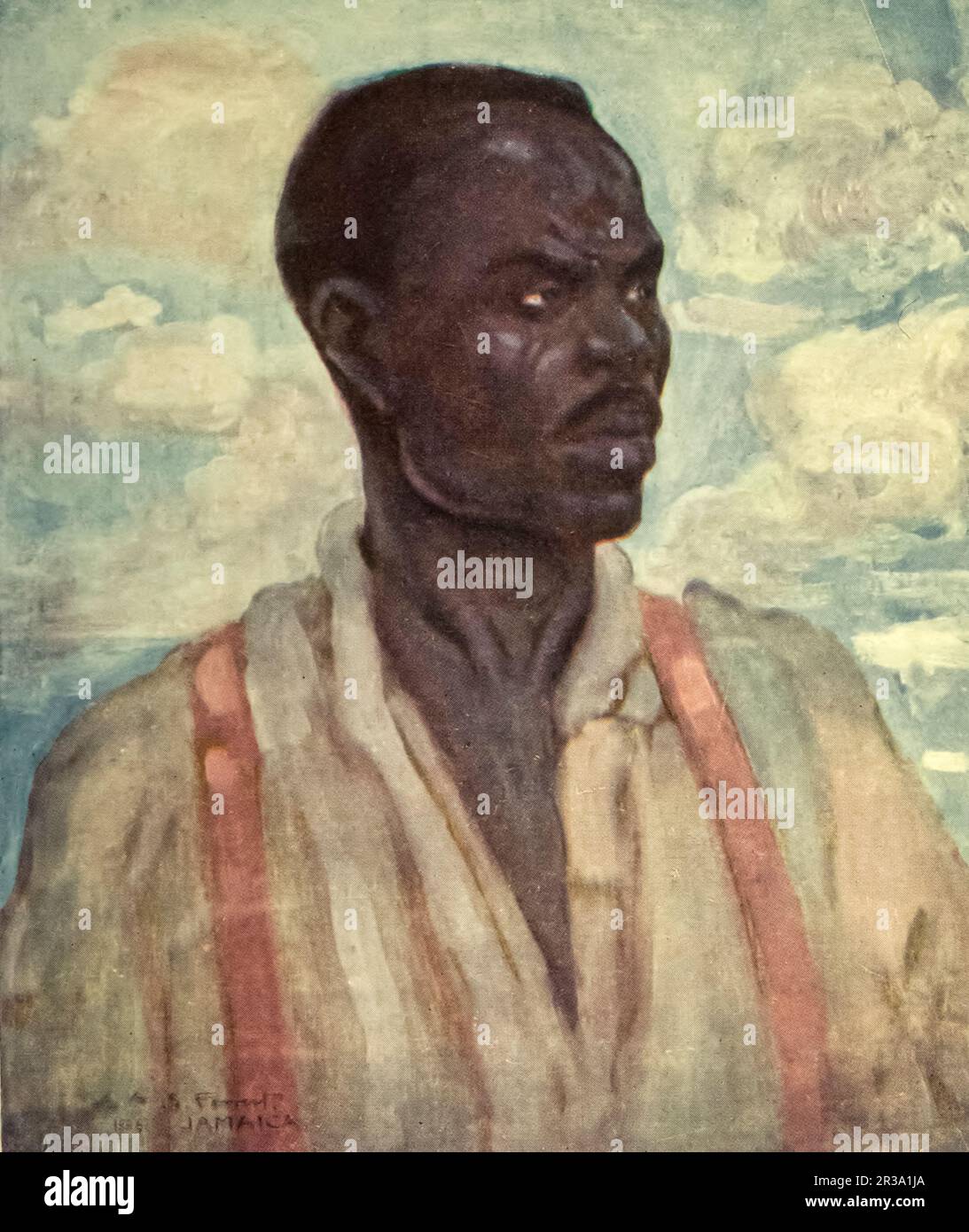 Portrait of A Negro Painted by Archibald Stevenson (A. S.) Forrest ...