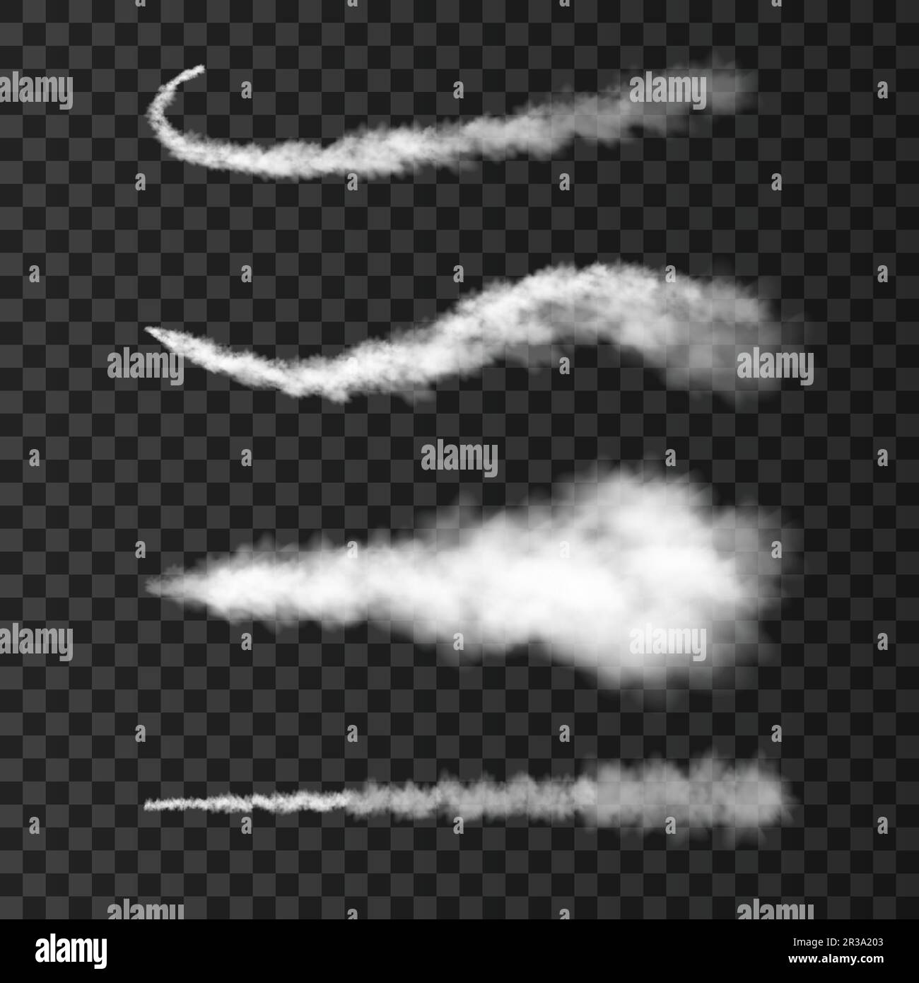 Smoke from military rocket launch. Plane track or missile trail ...