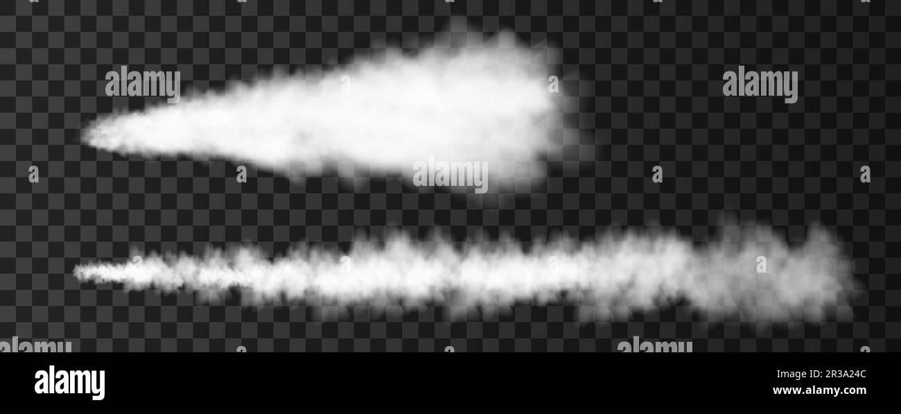 Smoke from military rocket launch. Plane track or missile trail ...