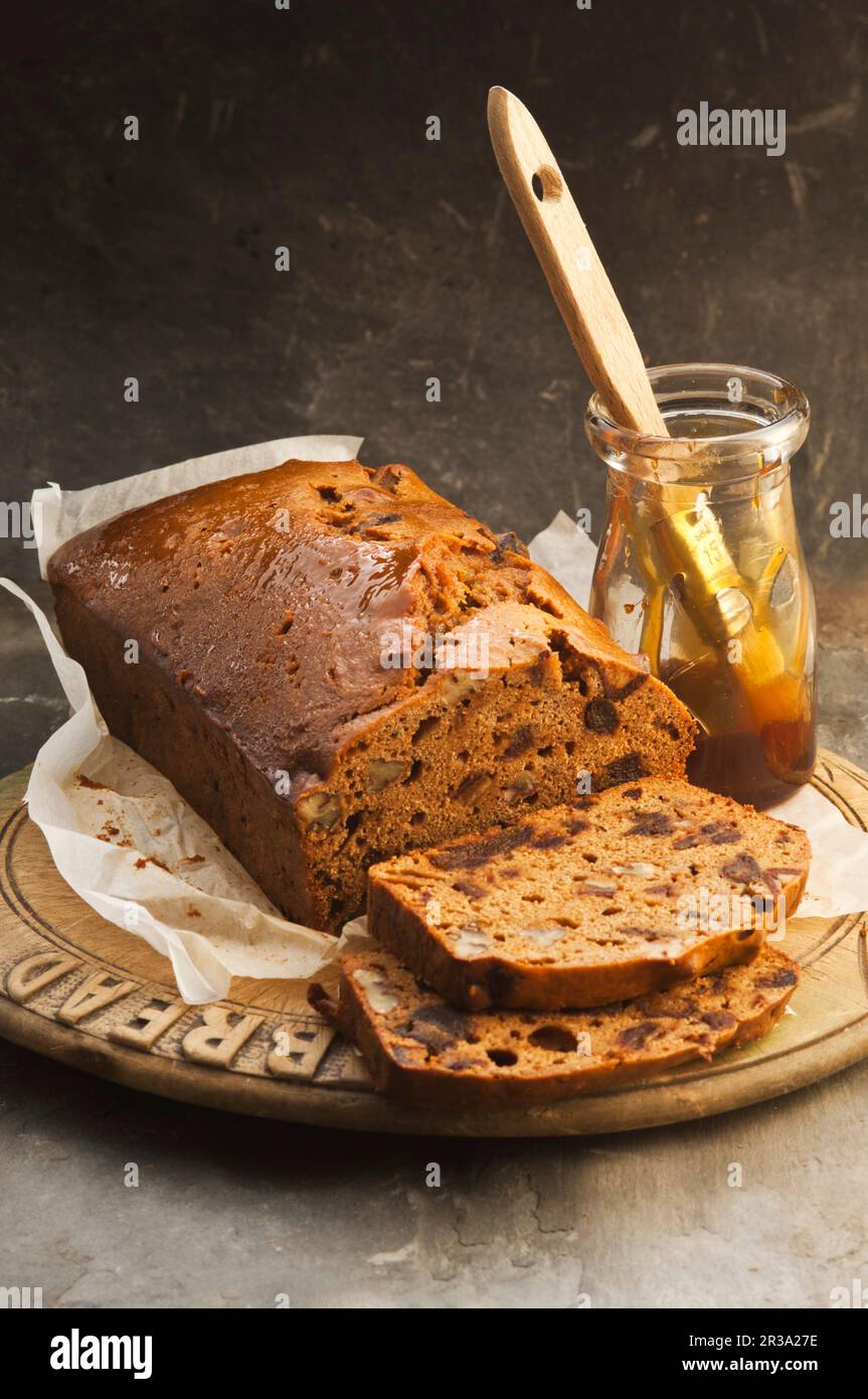 Malt fruit and date loaf Stock Photo - Alamy