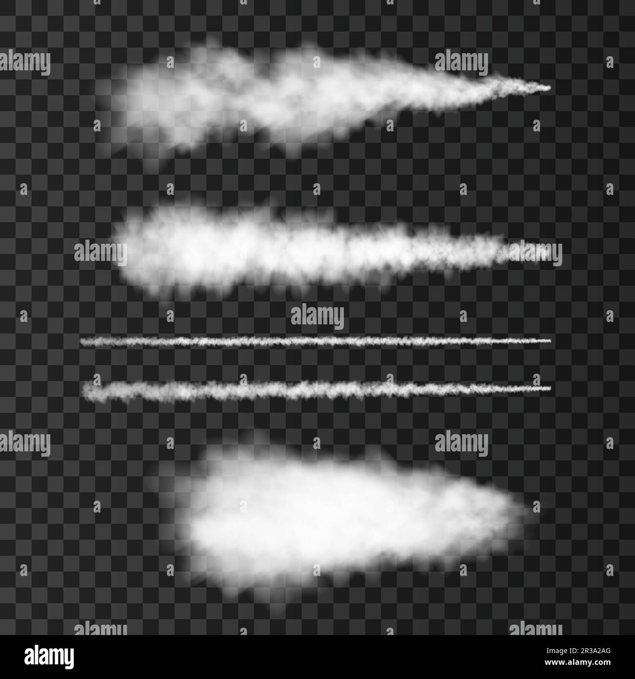 Smoke from military rocket launch. Plane track or missile trail ...