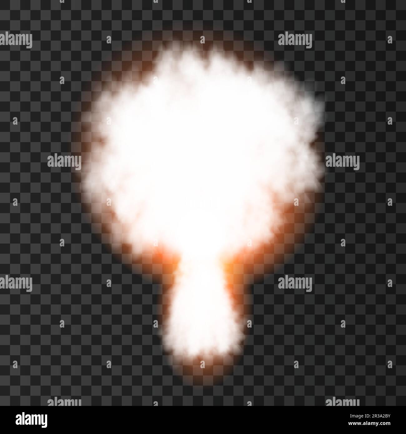 Nuclear explosion. Smoke from military rocket launch. Atomic bomb ...
