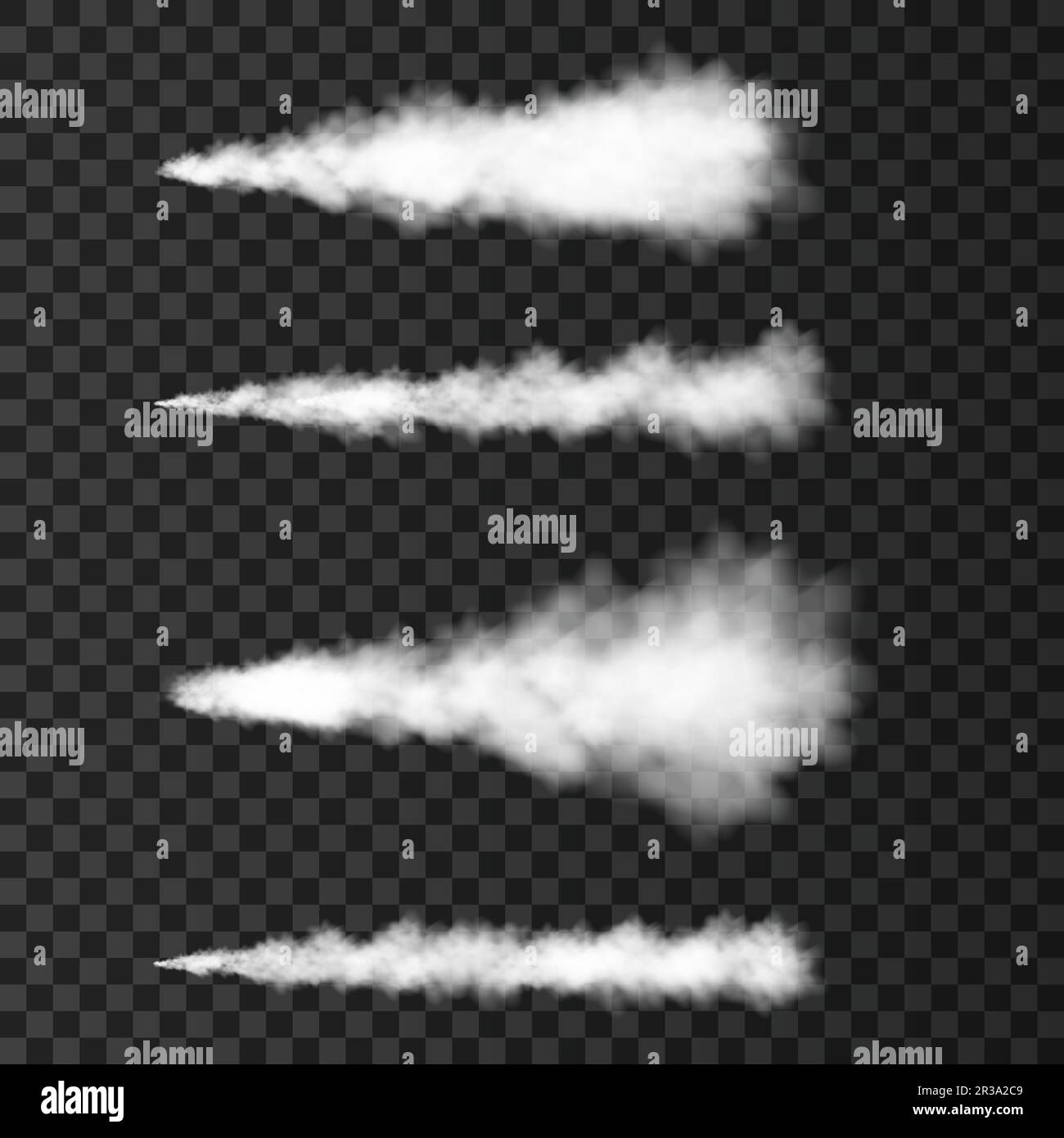 Smoke from military rocket launch. Plane track or missile trail ...