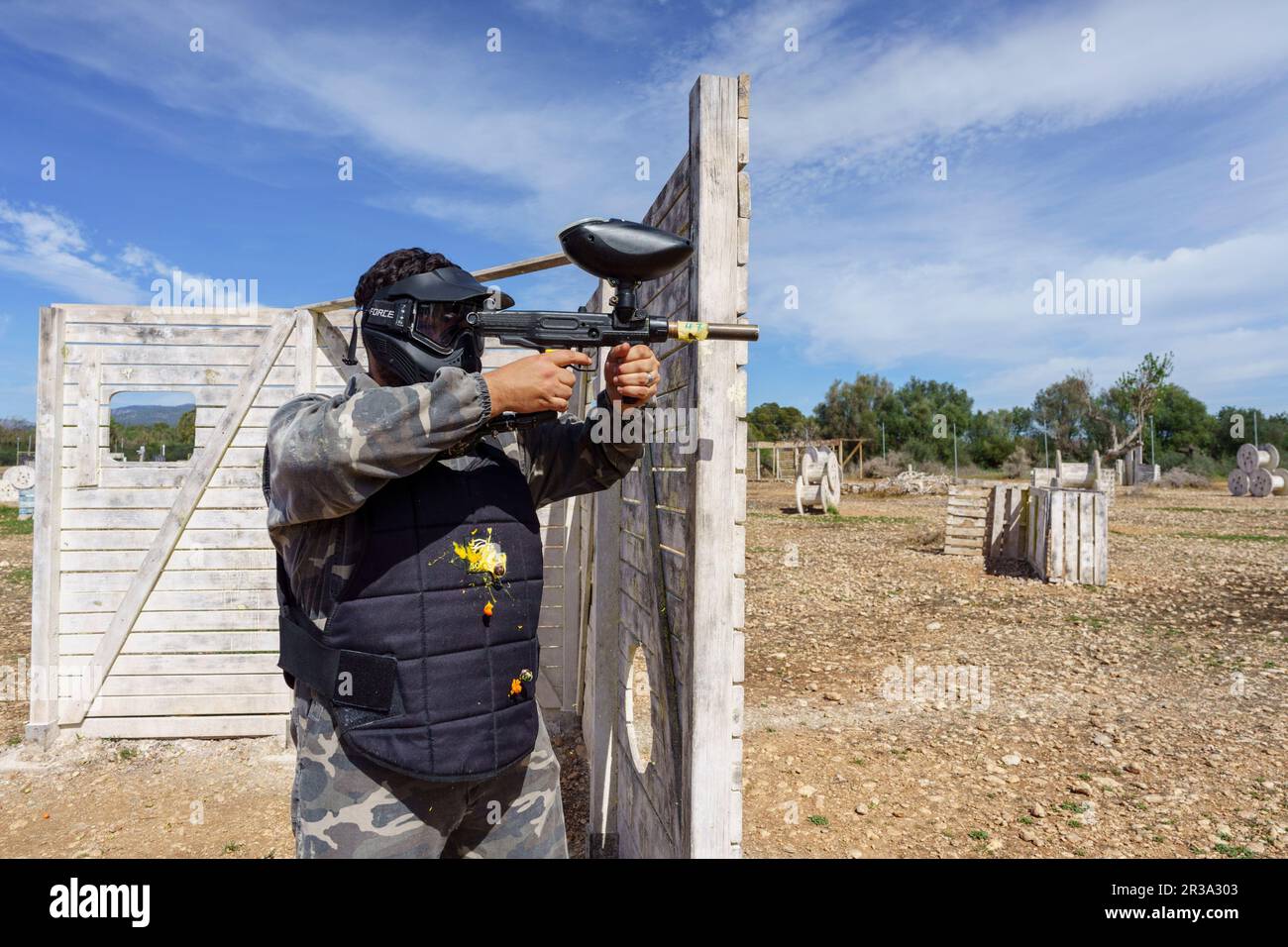 paintball field, Paintball Aventura Marratxi, Marratxi, Majorca, Spain ...