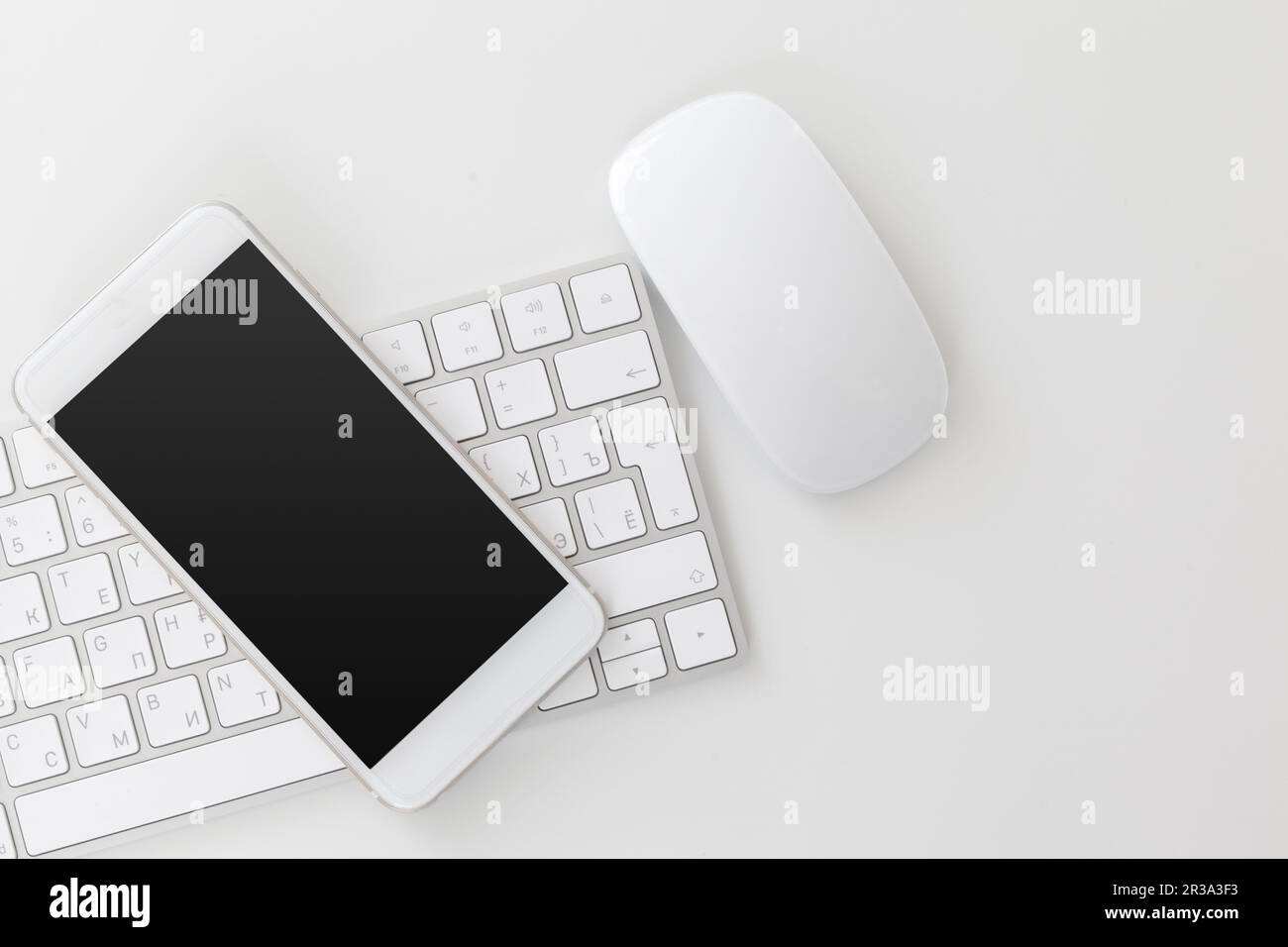 Office table with keyboard Stock Photo - Alamy