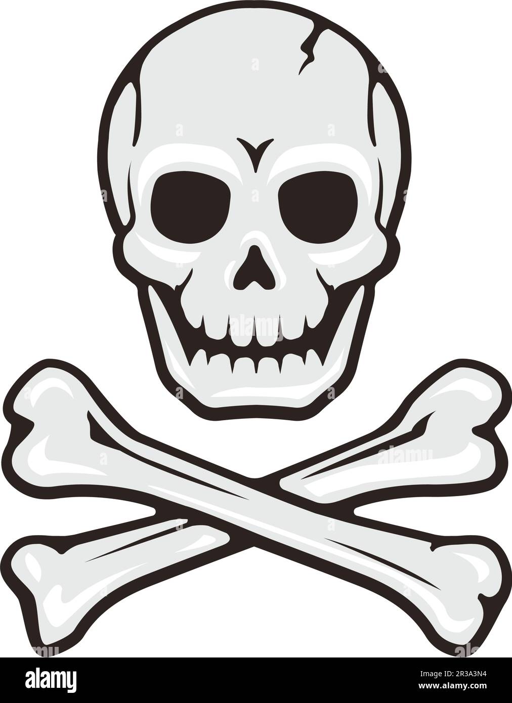 Skull and crossed bones vector illustration Stock Vector Image & Art ...