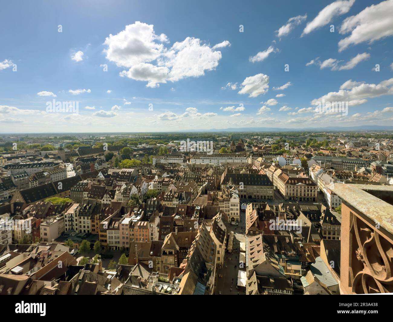 An aerial view of Strasbourg, France reveals its stunning skyline and ...