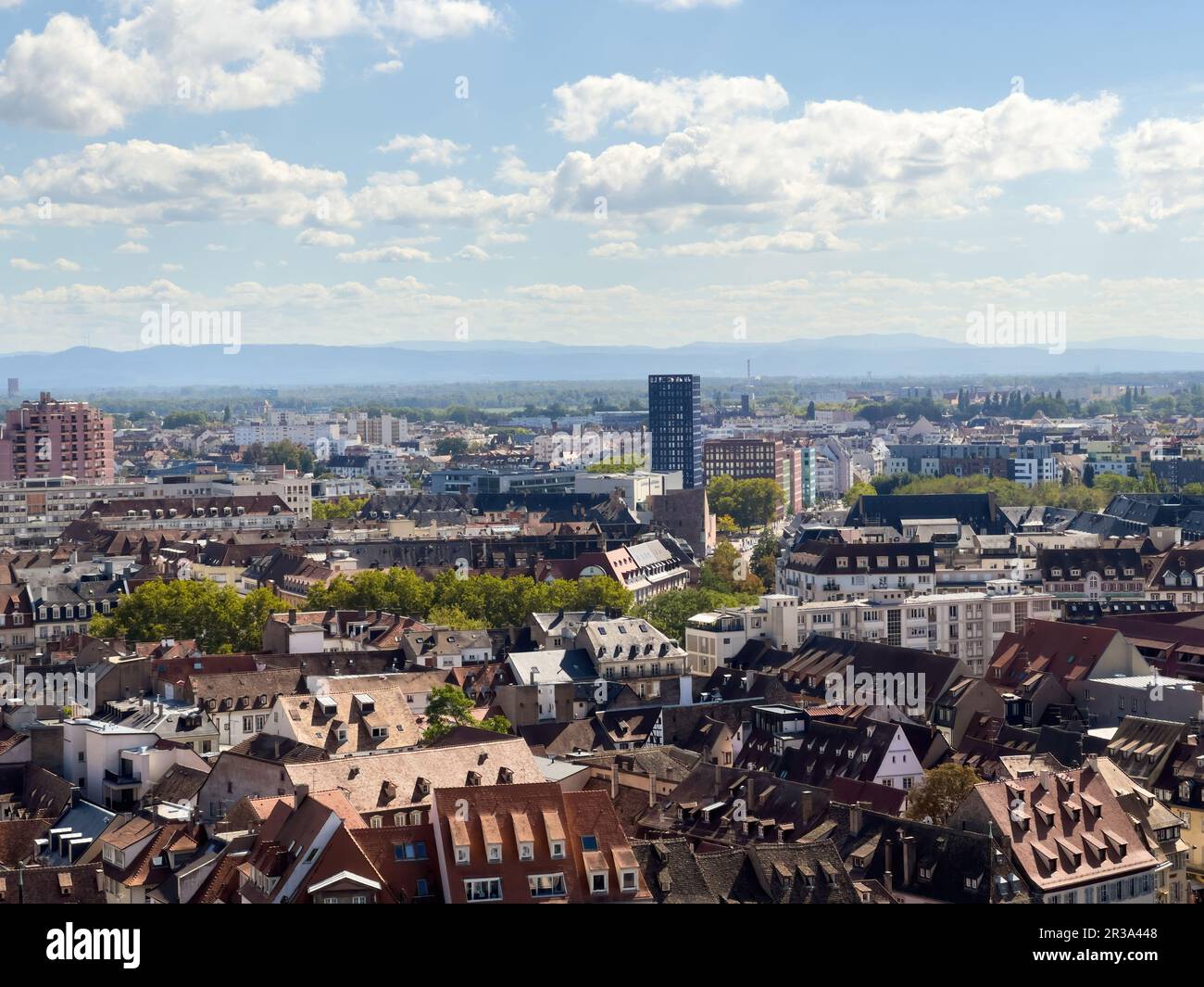 Aerial photography captures the unique skyline of Strasbourg, France ...