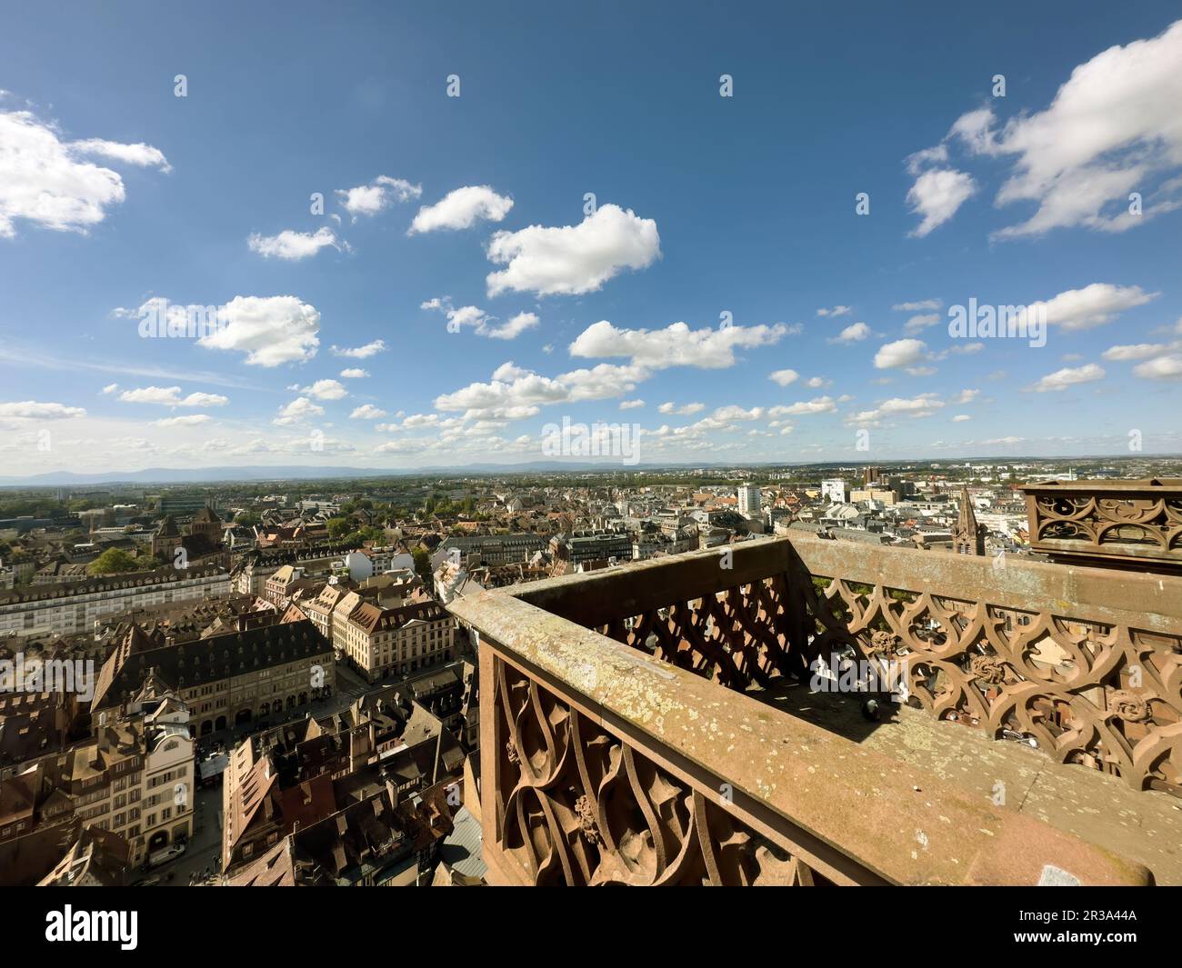 A breathtaking aerial view of Strasbourg, France from its iconic Notre ...