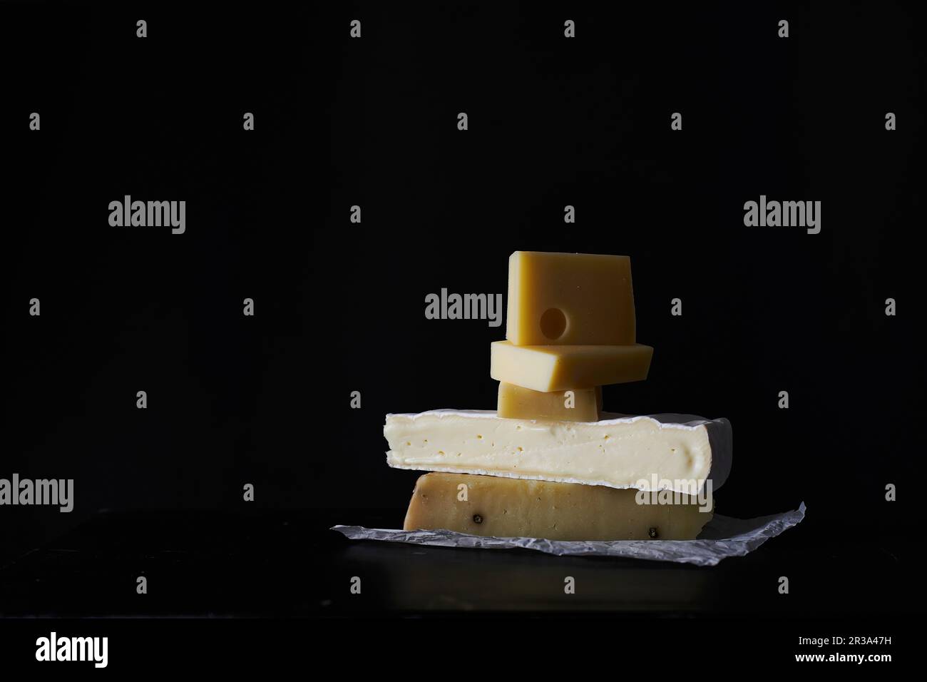 Stack different cheeses hi-res stock photography and images - Alamy