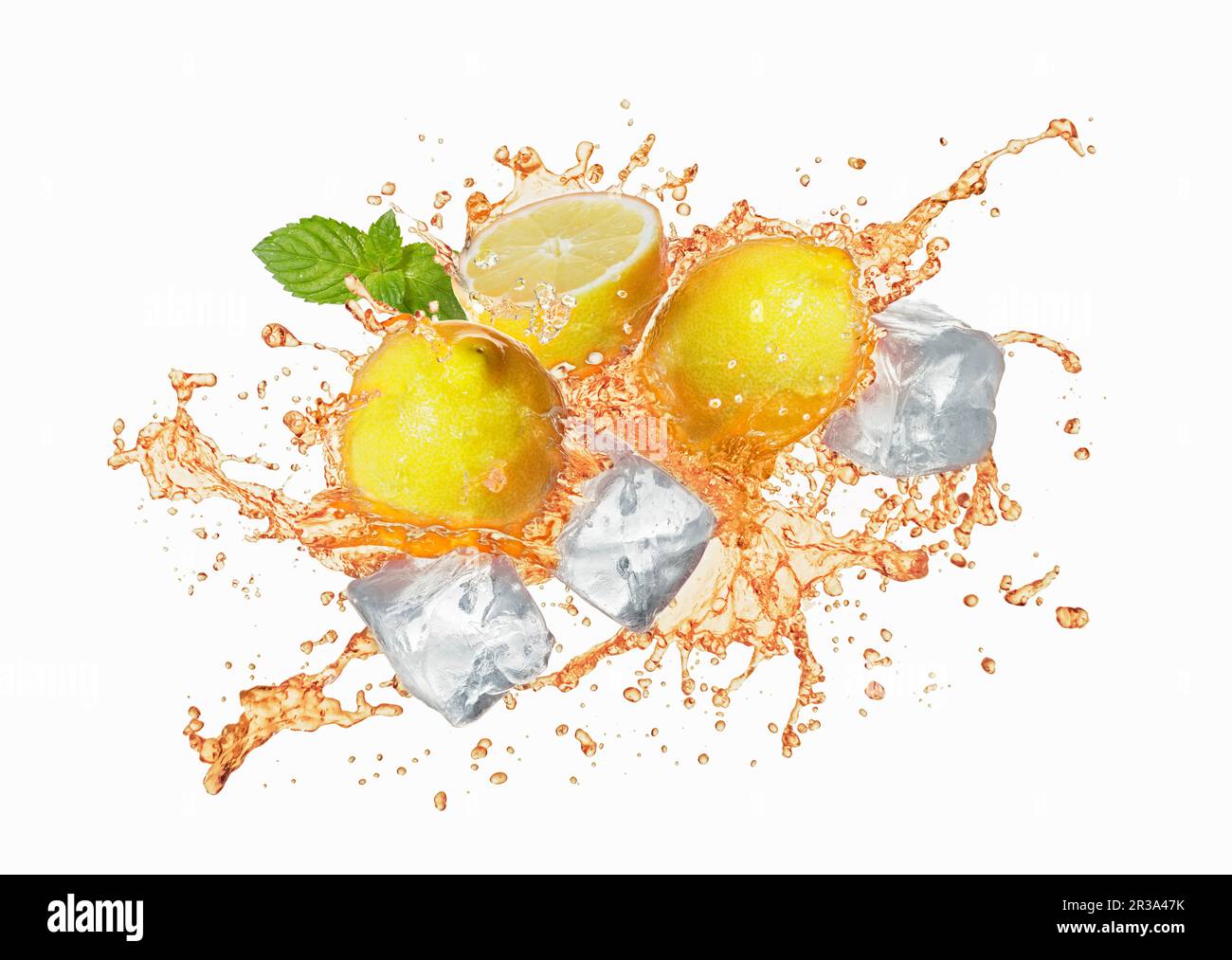 Lemon mint ice cubes Cut Out Stock Images & Pictures - Alamy