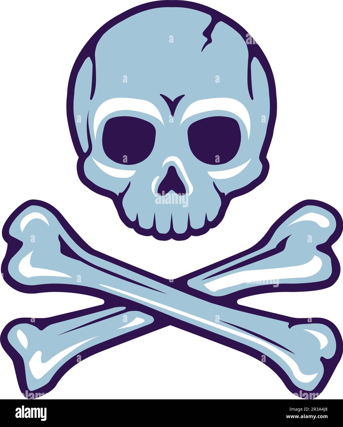 Skull and crossed bones vector illustration Stock Vector Image & Art ...