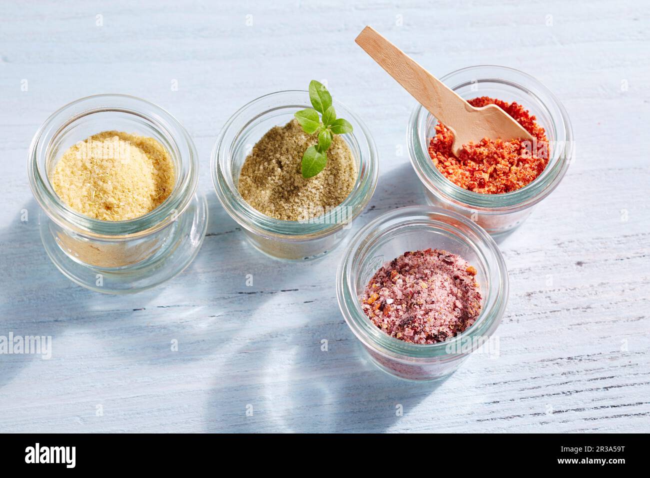 Various salt mixtures in preserving jars Stock Photo - Alamy