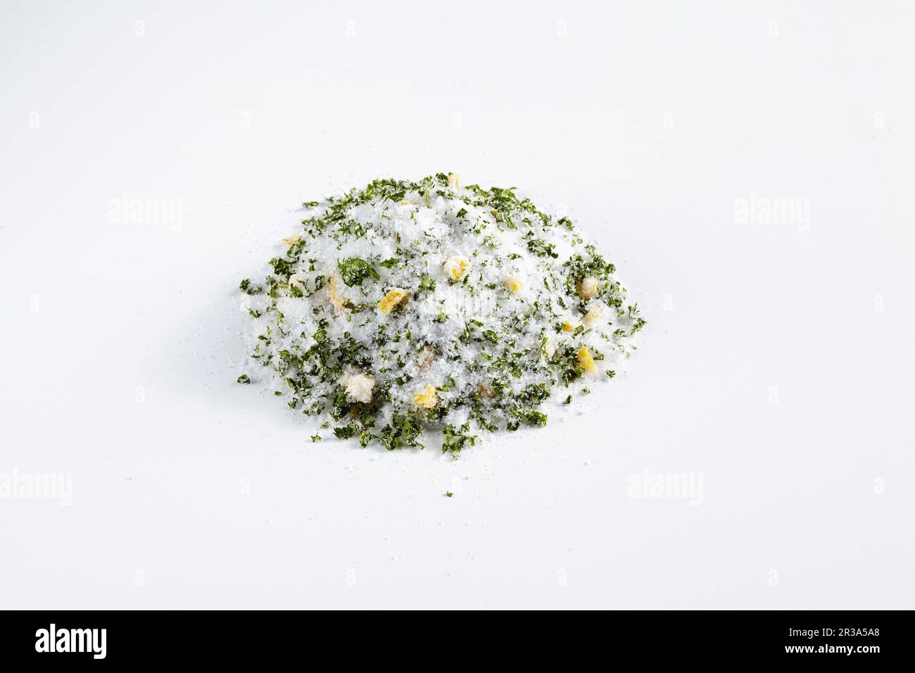 Homemade spicy parsley salt for grilled meat, salad dressings and ...