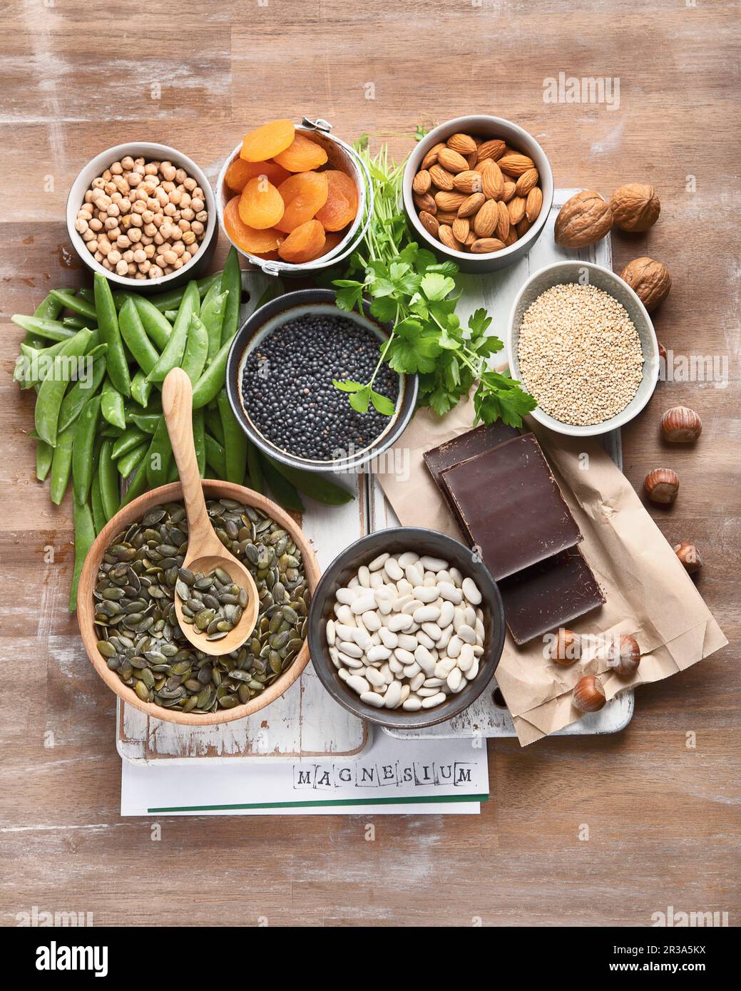 Products containing magnesium Stock Photo - Alamy