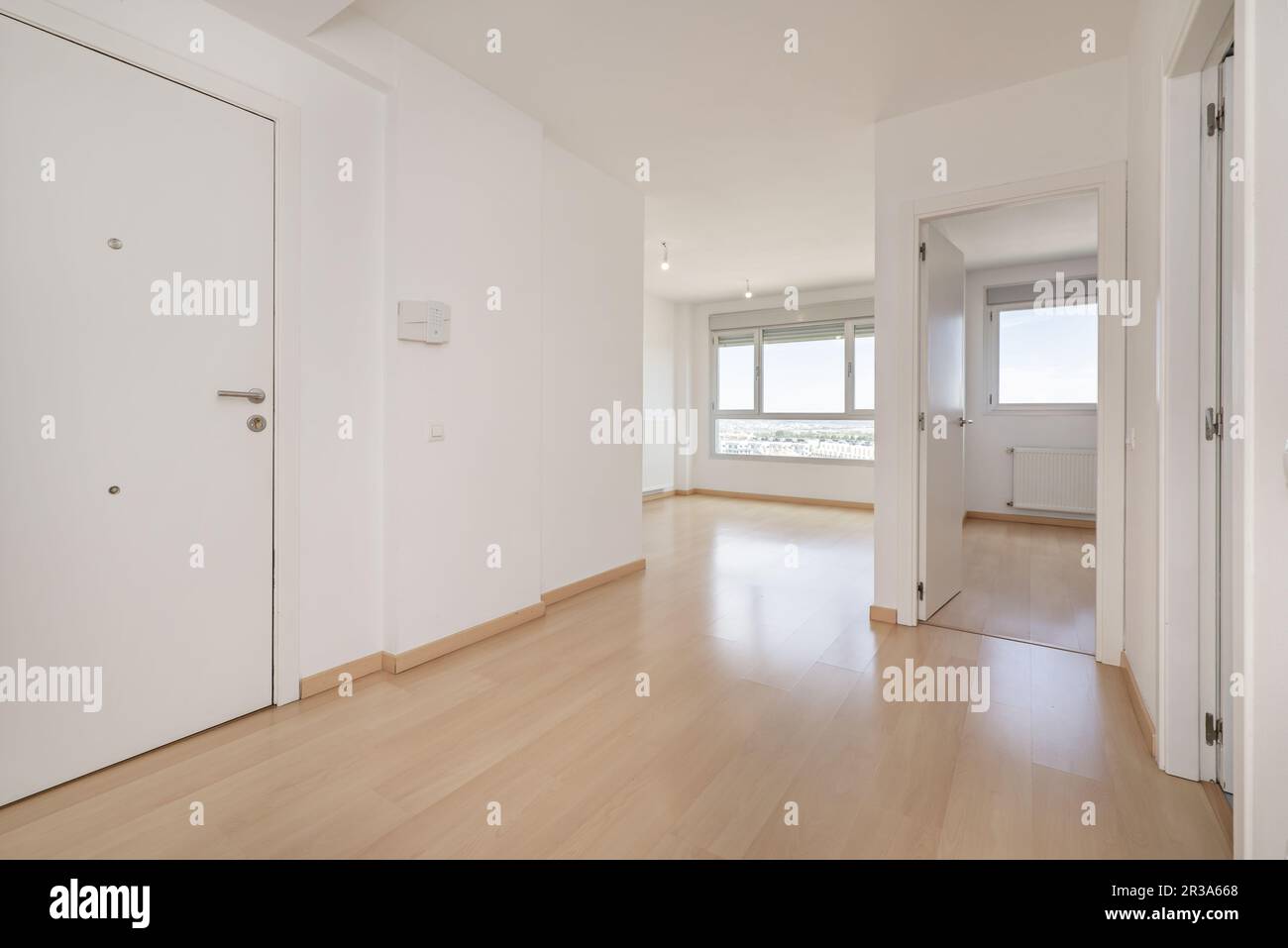 Distributor space of a house with access to several rooms and light ...