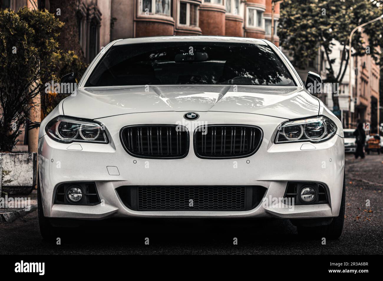front profile of a bmw 5 series F10 Stock Photo - Alamy