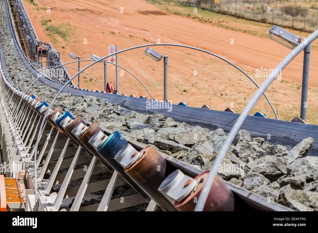 Platinum Mining and Processing of ore, Conveyor belt transporting ore ...