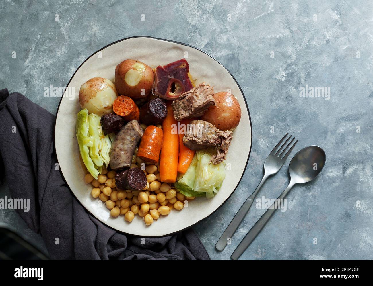 Cocido, traditional chickpea-based stew from Madrid Stock Photo - Alamy