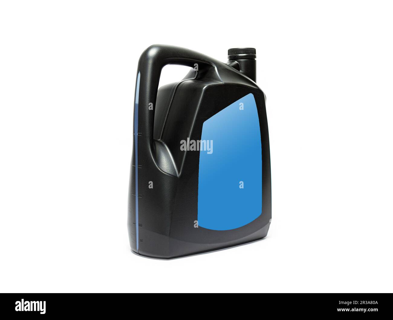 Plastic canister with compressor oil on a white background. High ...